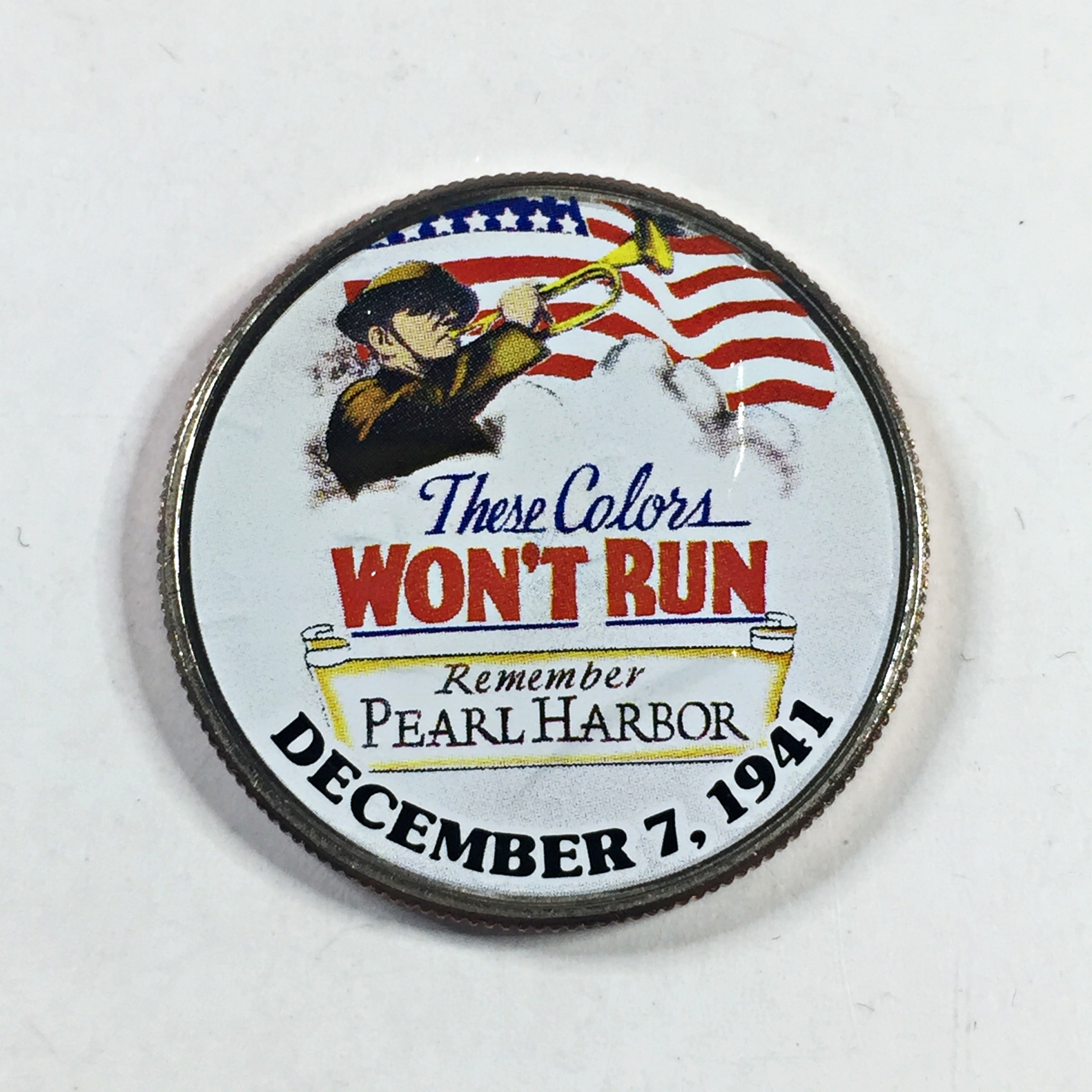 Colorized Kennedy Half Dollar Commemorating the These Colors Won't Run ...
