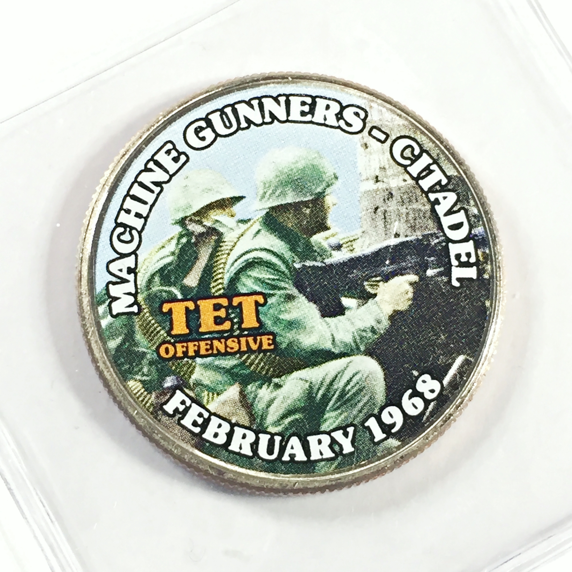 Colorized Kennedy Half Dollar Commemorating the Vietnam War*Machine ...