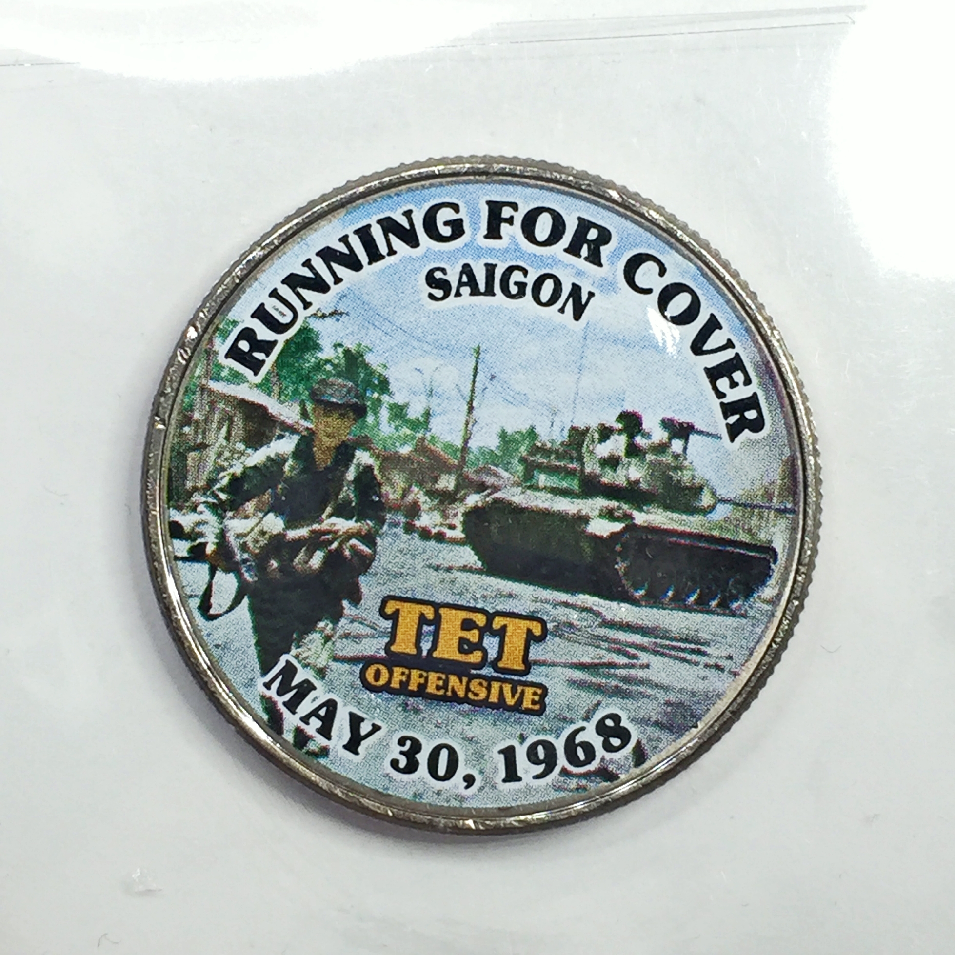 Colorized Kennedy Half Dollar Commemorative of the Vietnam War*Running ...