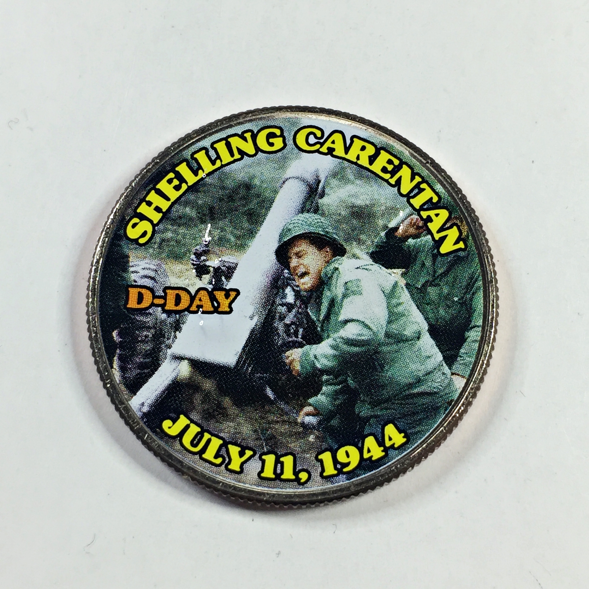 Colorized Kennedy Half Dollar*Commemorating D Day*Shelling Carentan ...