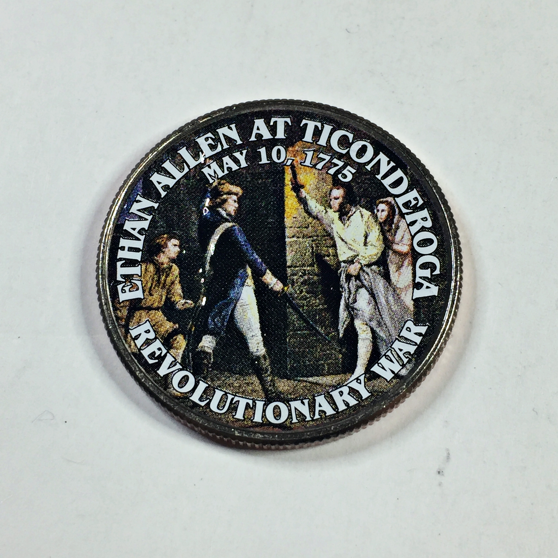 Colorized Kennedy Half Dollar*Commemorating Ethan Allen at Ticonderoga ...