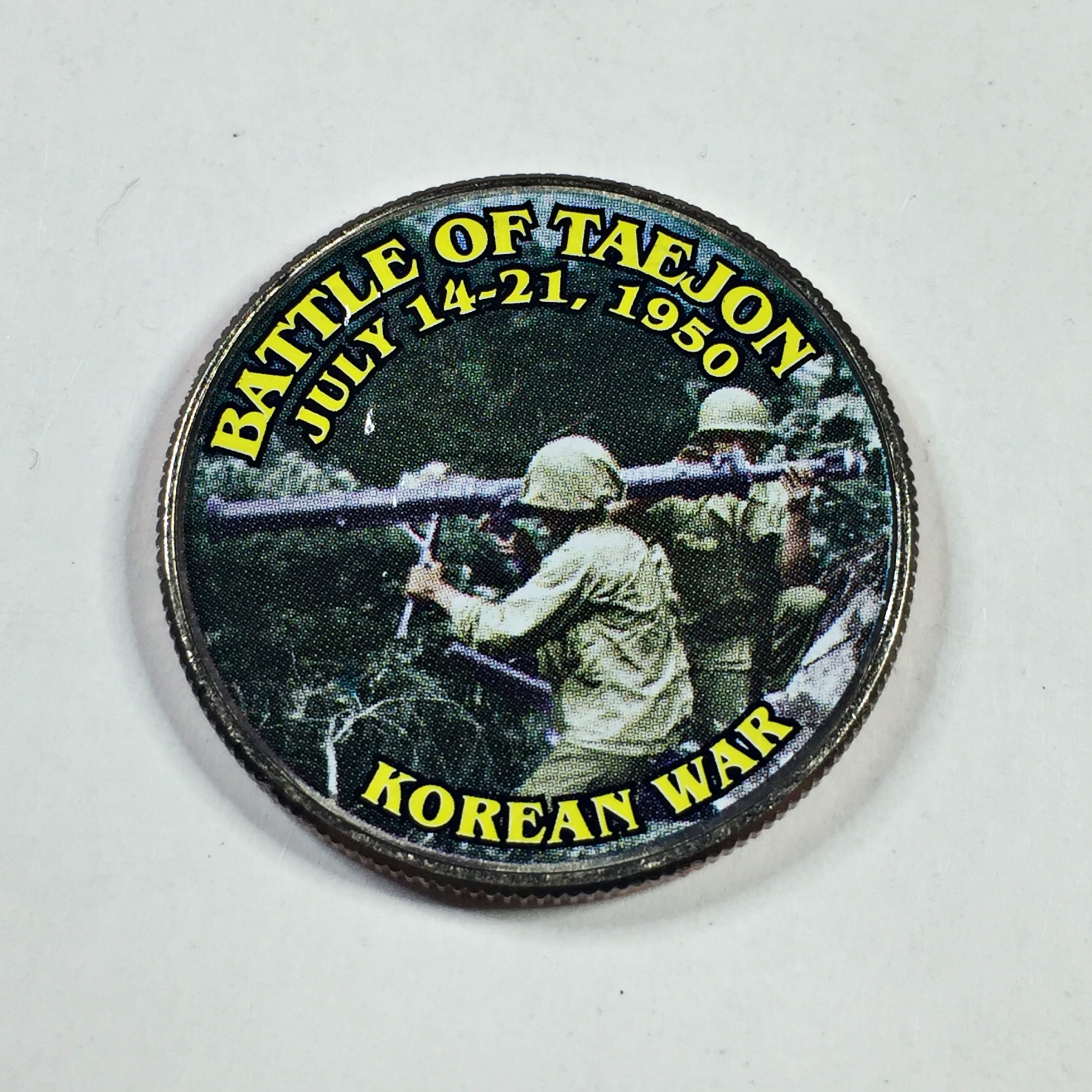 Colorized Kennedy Half Dollar*Commemorating the Battle of Taejon*Korean ...