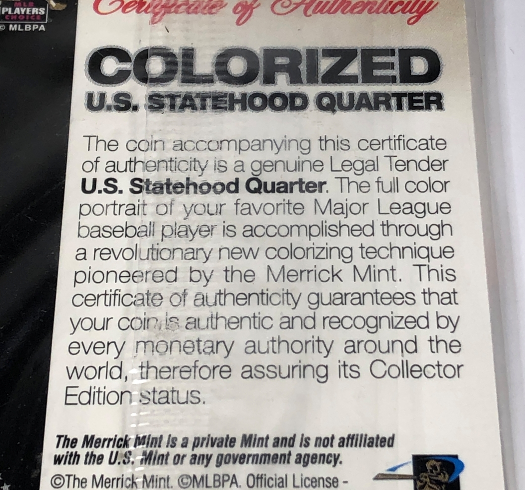 Colorized State Quarter Commemorating Carlos Beltran; #15, New York ...