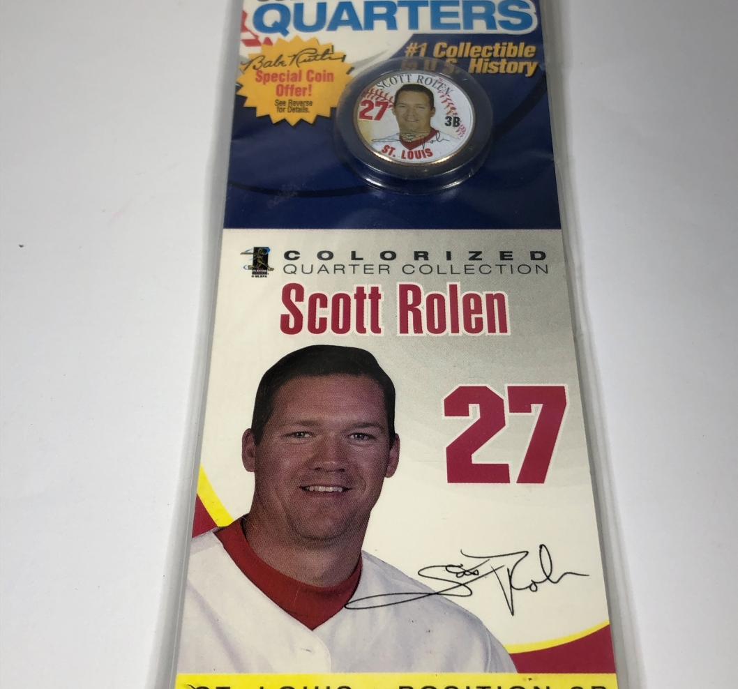 Colorized State Quarter Commemorating Scott Rolen; #27, St. Louis ...