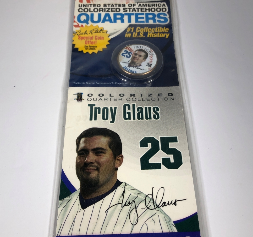 Colorized State Quarter Commemorating Troy Glaus; #25, Arizona ...