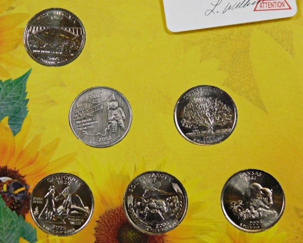 Colorized States Flower Quarter Dollar Collection*State Commemorative's ...