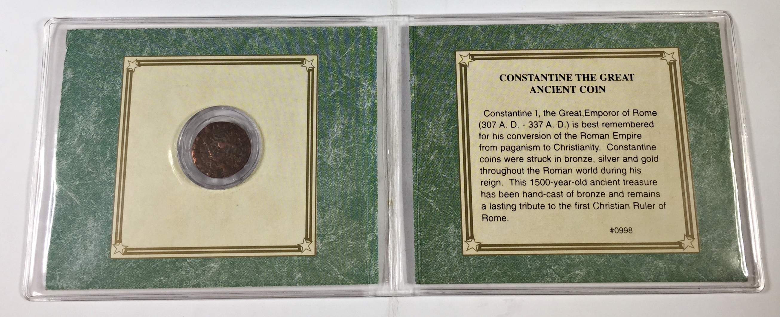 Constantine The Great Ancient Coin*307 AD - 337 AD*In Flip Story Board ...