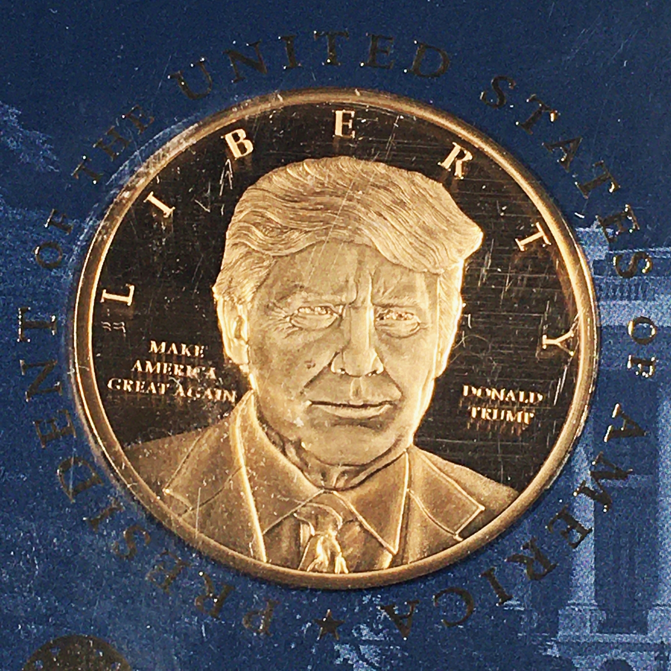 Donald J. Trump Commemorative Medallion*24K Gold Layered*Only 9,999 ...