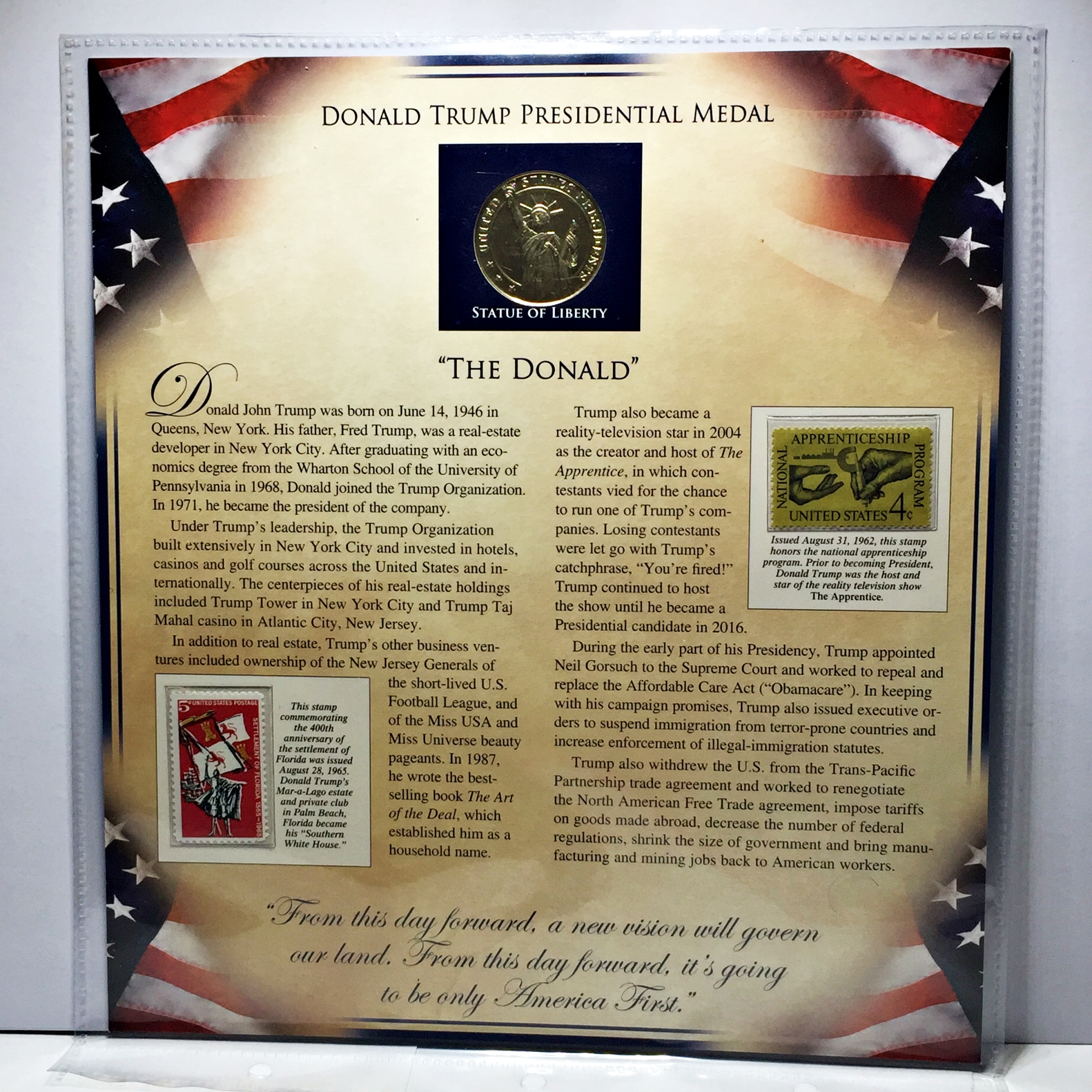 Donald Trump Presidential Uncirculated Commemorative Medallion*Encased ...