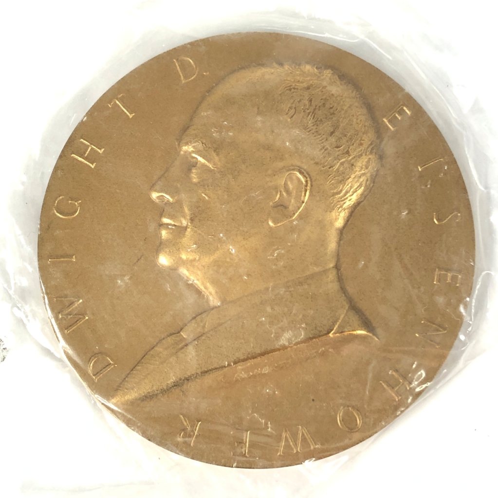 Dwight D. Eisenhower High Relief Bronze Commemorative Medallion*Over ...