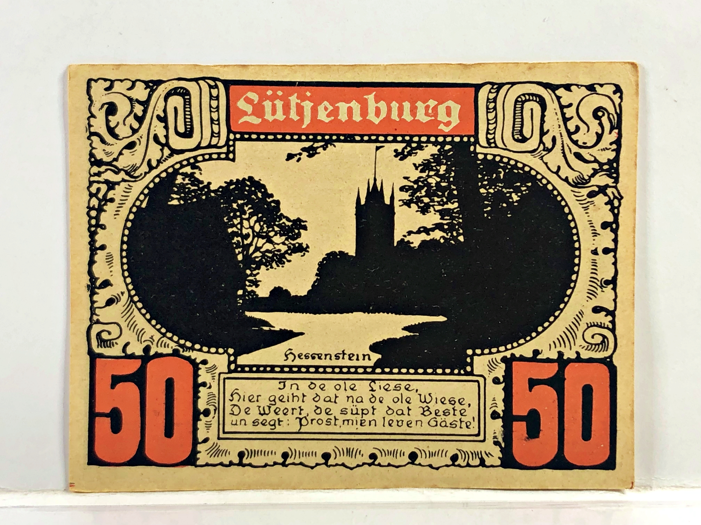 Early 1900's Germany 50 Pfennig Notgeld Crisp Note | Property Room