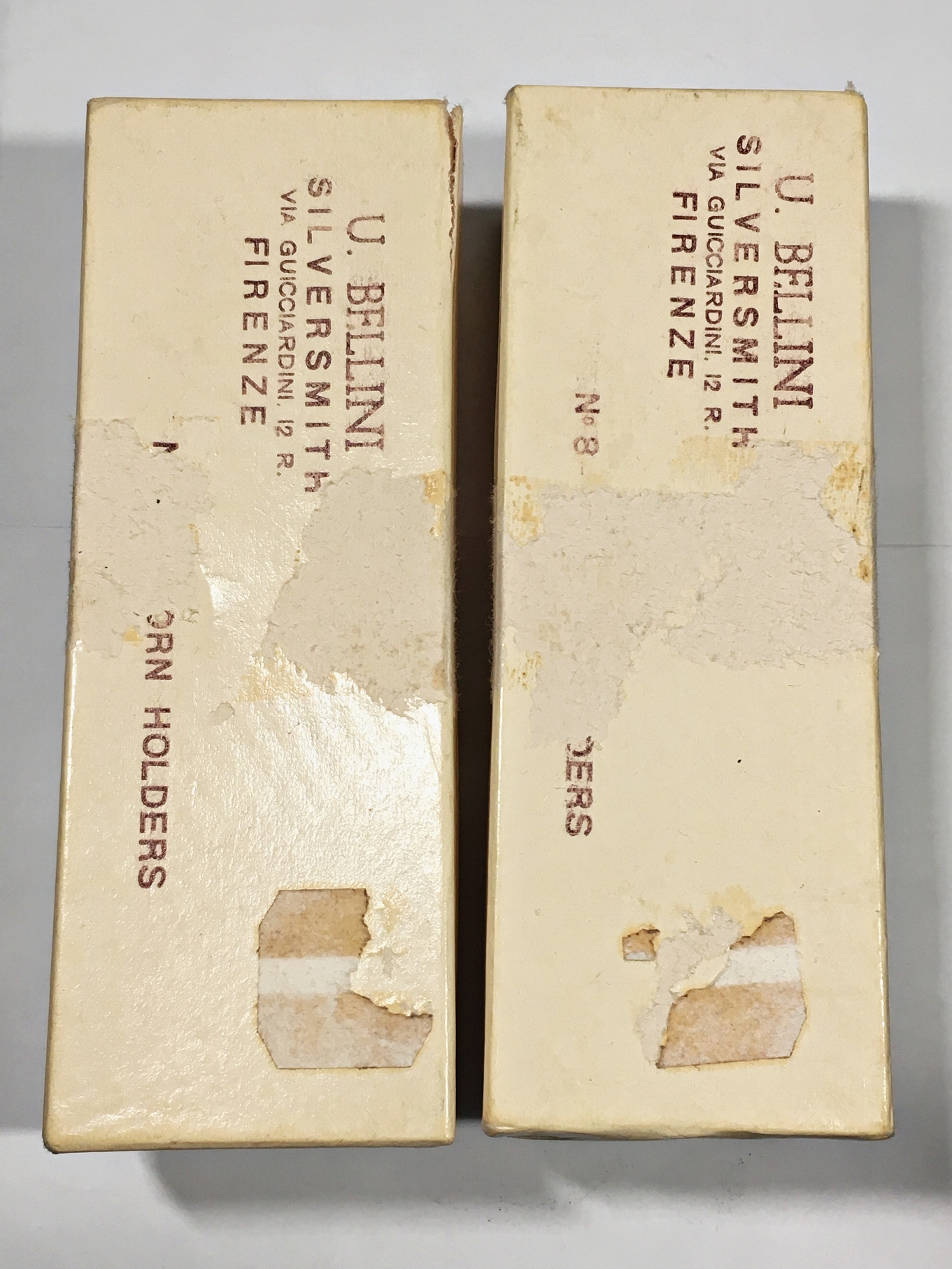 Eight (8) Silver Layered Corn Cob Holders*Nice! | Property Room