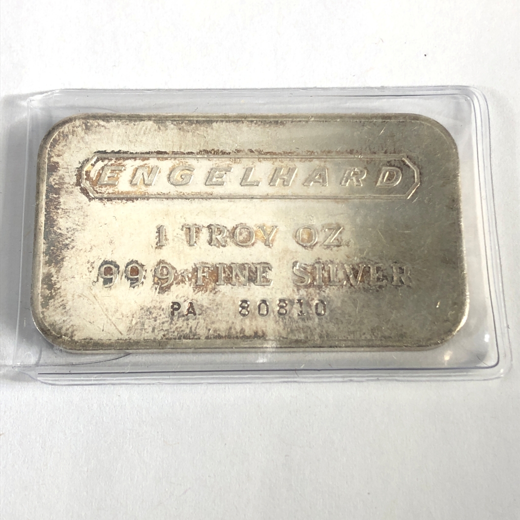 Engelhard 1oz 999 Silver Bar in Original Packaging | Property Room