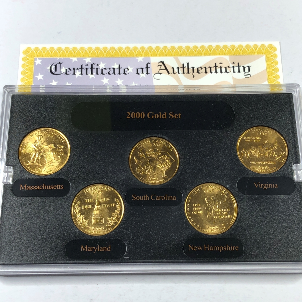 2000 Gold Layered Quarter Set | Property Room