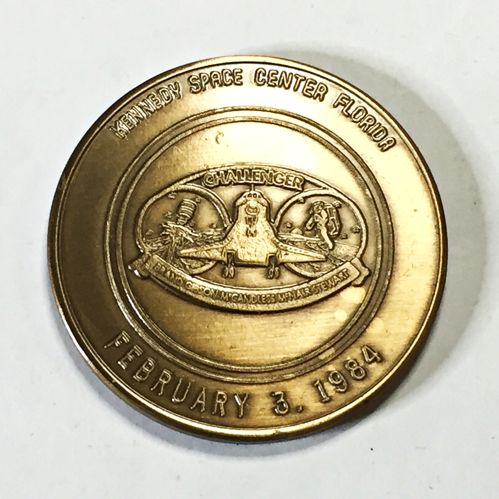 February 3, 1984 Bronze Medallion Commemorating the Challenger Space ...