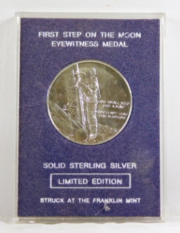 First Step on the Moon Sterling Silver Eyewitness Medal - Limited ...