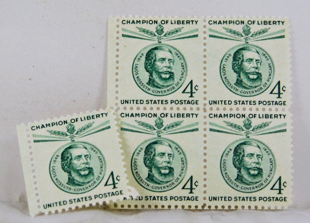 Five 1958 US 4c Stamps*Champion of Liberty | Property Room