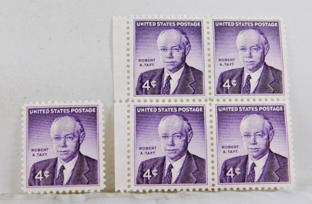 Five 1960 Robert Taft US 4c Stamps | Property Room