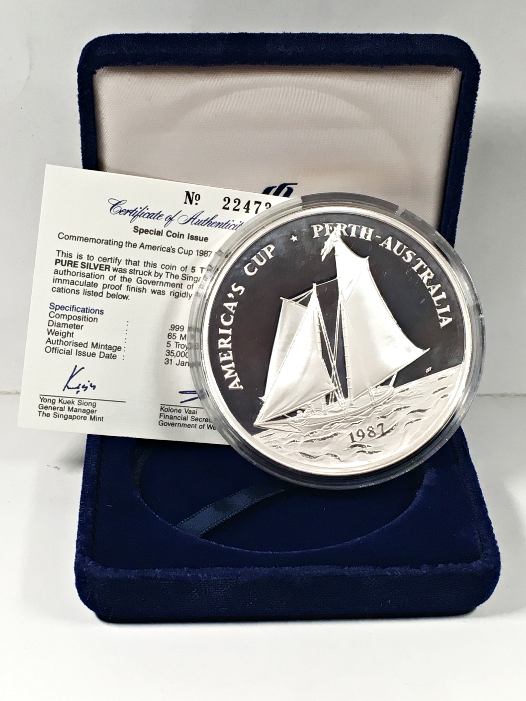 Five (5) Troy Ounces .999 Fine Proof Silver Round Commemorative*The ...