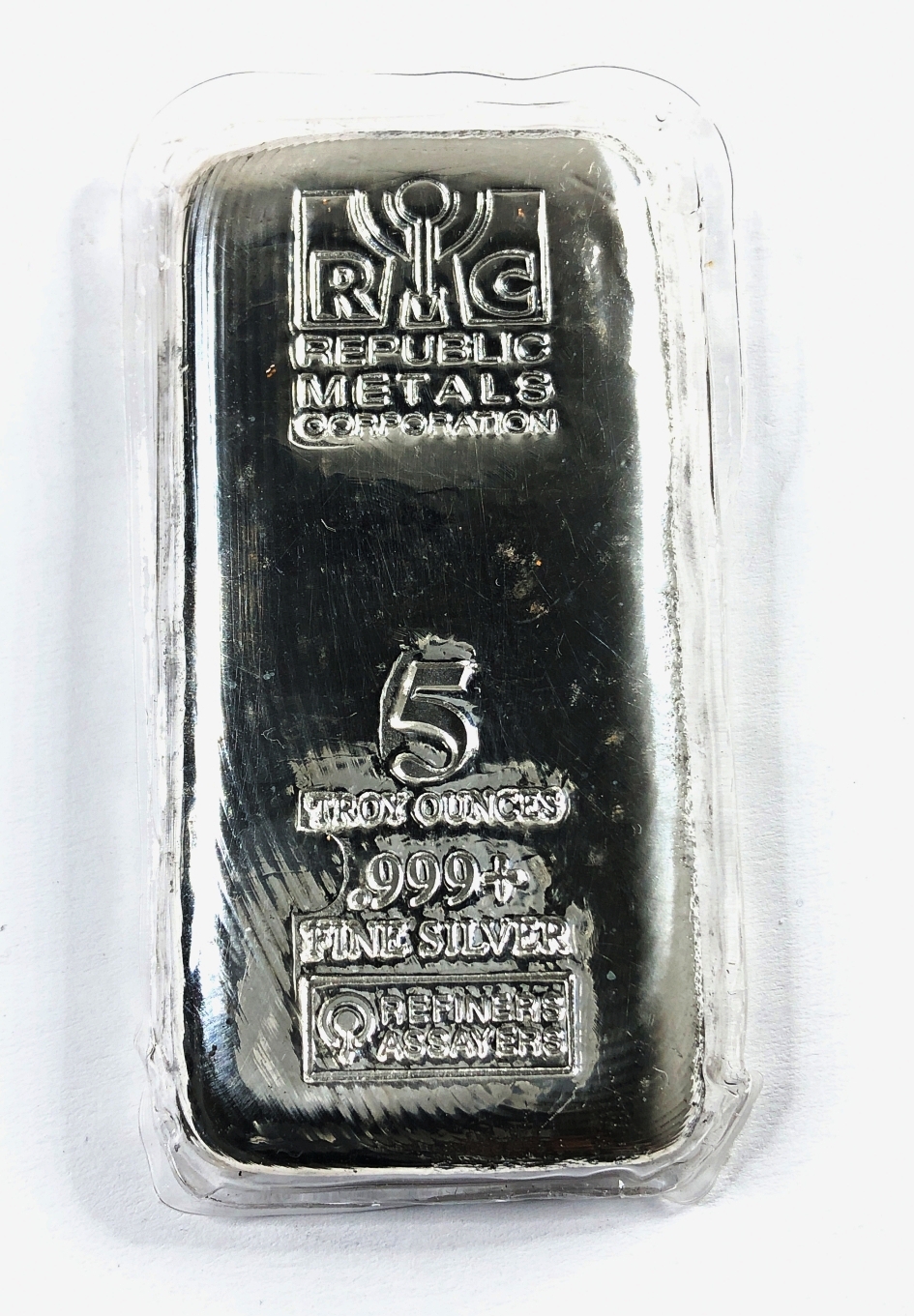 Five Troy Ounces .999+ Fine Silver Bar*Refiners Assayers | Property Room