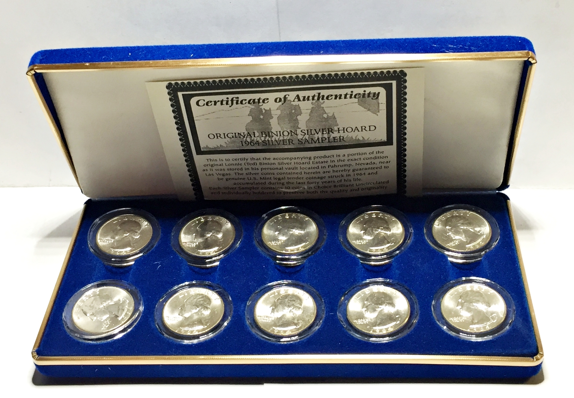 From the BINION HOARD*Ten Choice Brilliant Uncirculated 1964 Washington ...