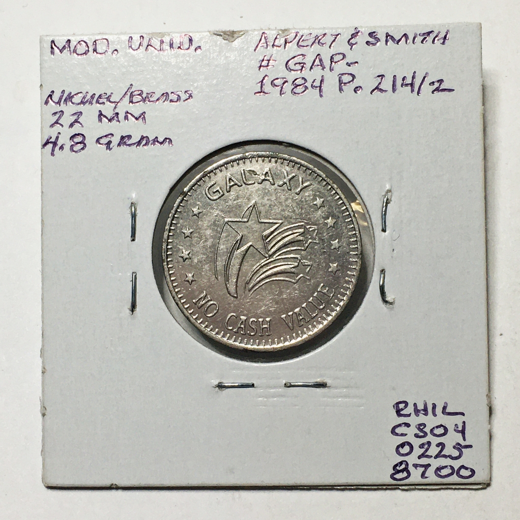 Galaxy Arcade Token*Nickel*22mm | Property Room
