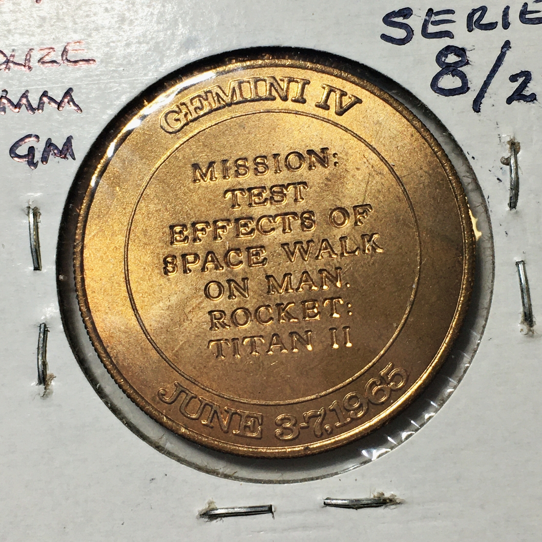 Gemini IV June 3-7 1965 Medal | Property Room