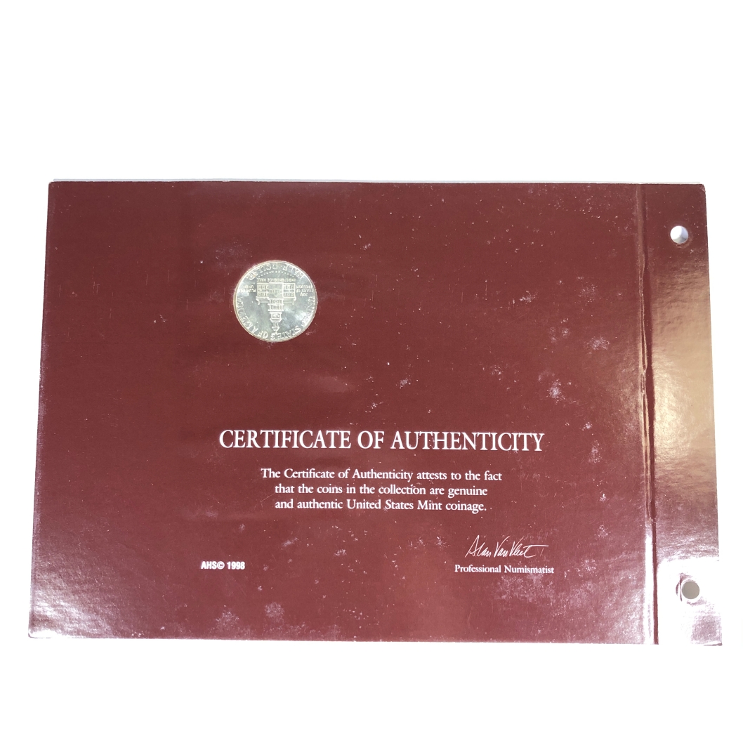 Genuine United States Mint Display Board featuring Silver Bicentennial ...