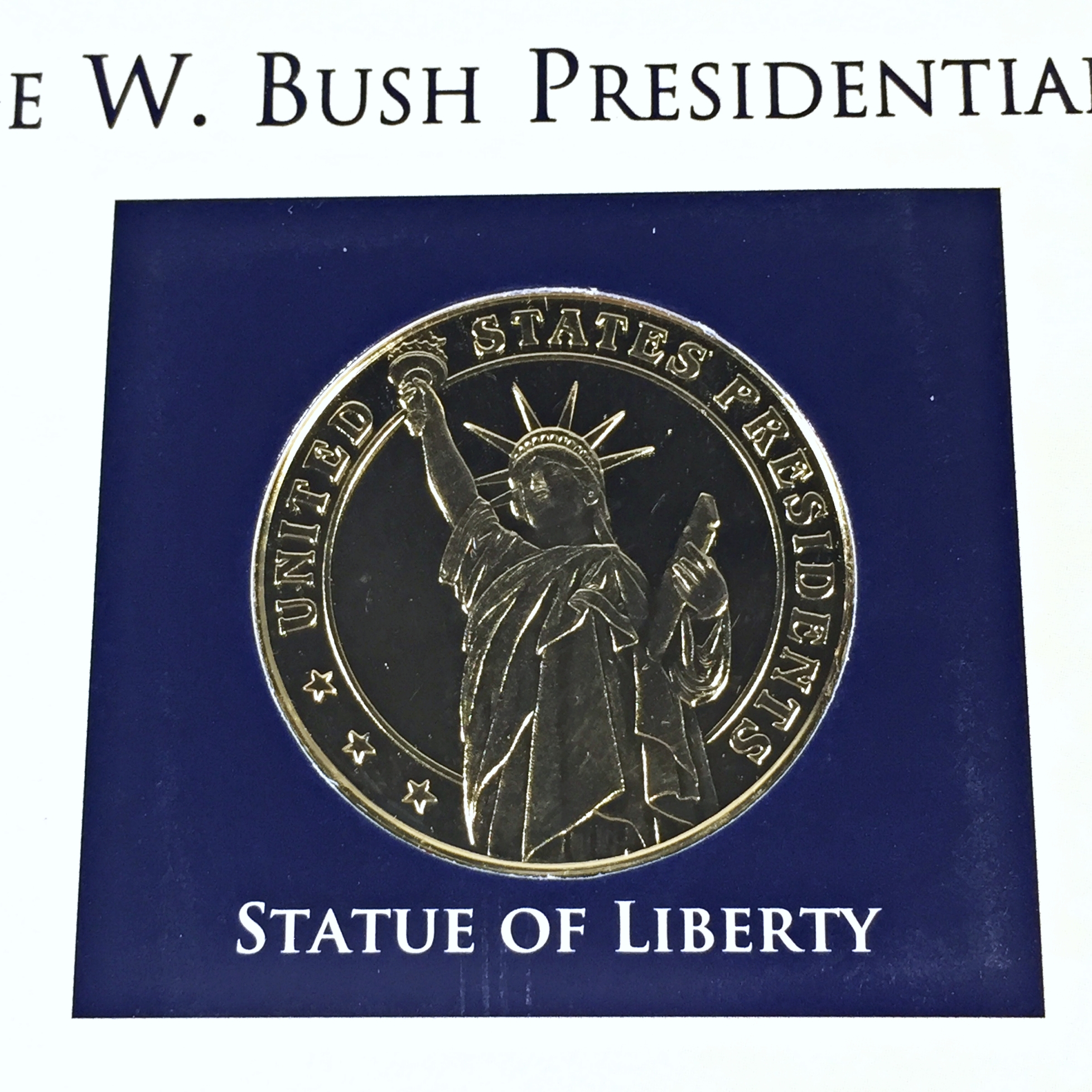 George W. Bush 24K Gold Layered Commemorative Presidential Medal ...