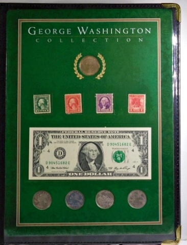 George Washington Coin, Currency and Stamp Collection the United States ...
