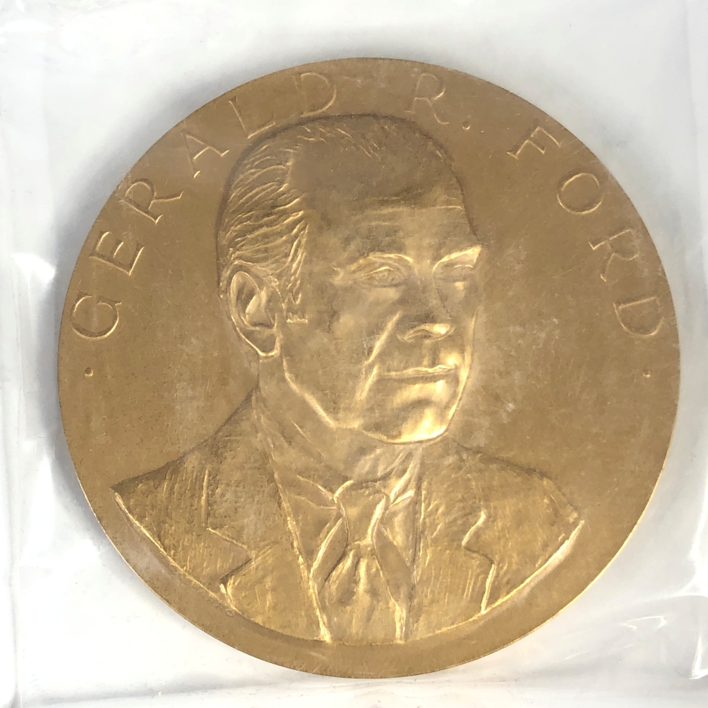 Gerald R. Ford High Relief Bronze Commemorative Medallion*Over 7oz ...