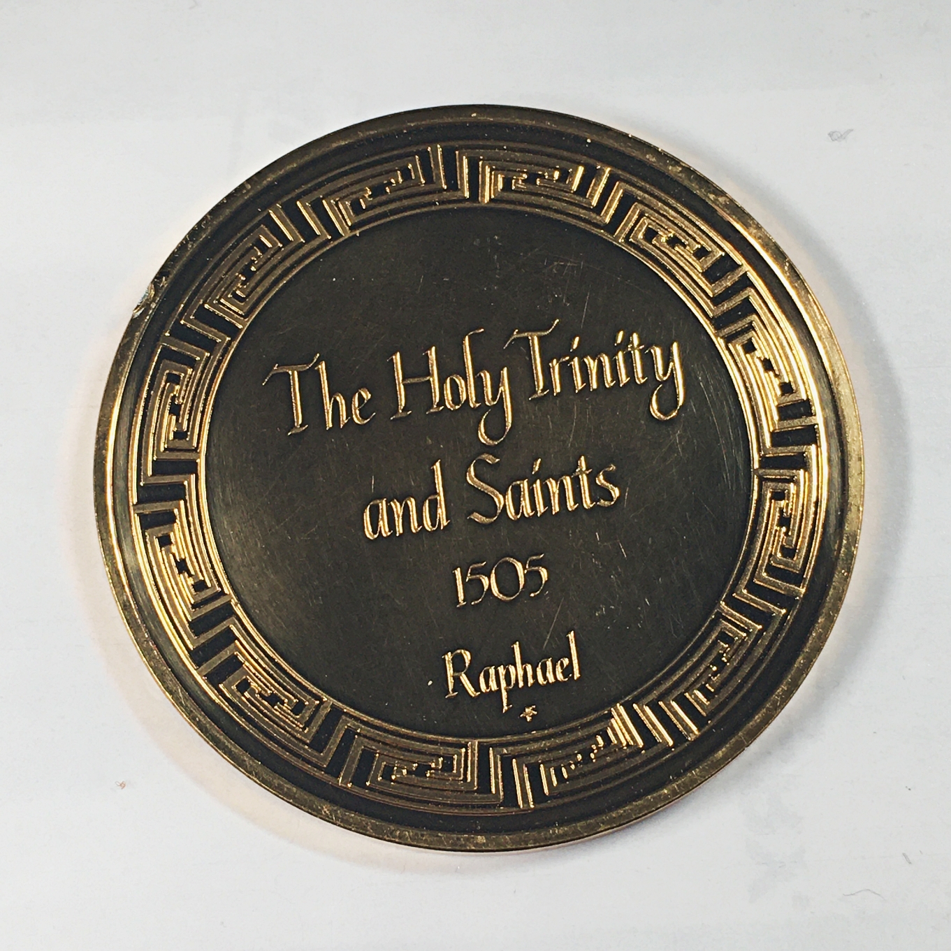 Gold Electro-plated Sterling Silver Medallion*The Holy Trinity & Saints ...