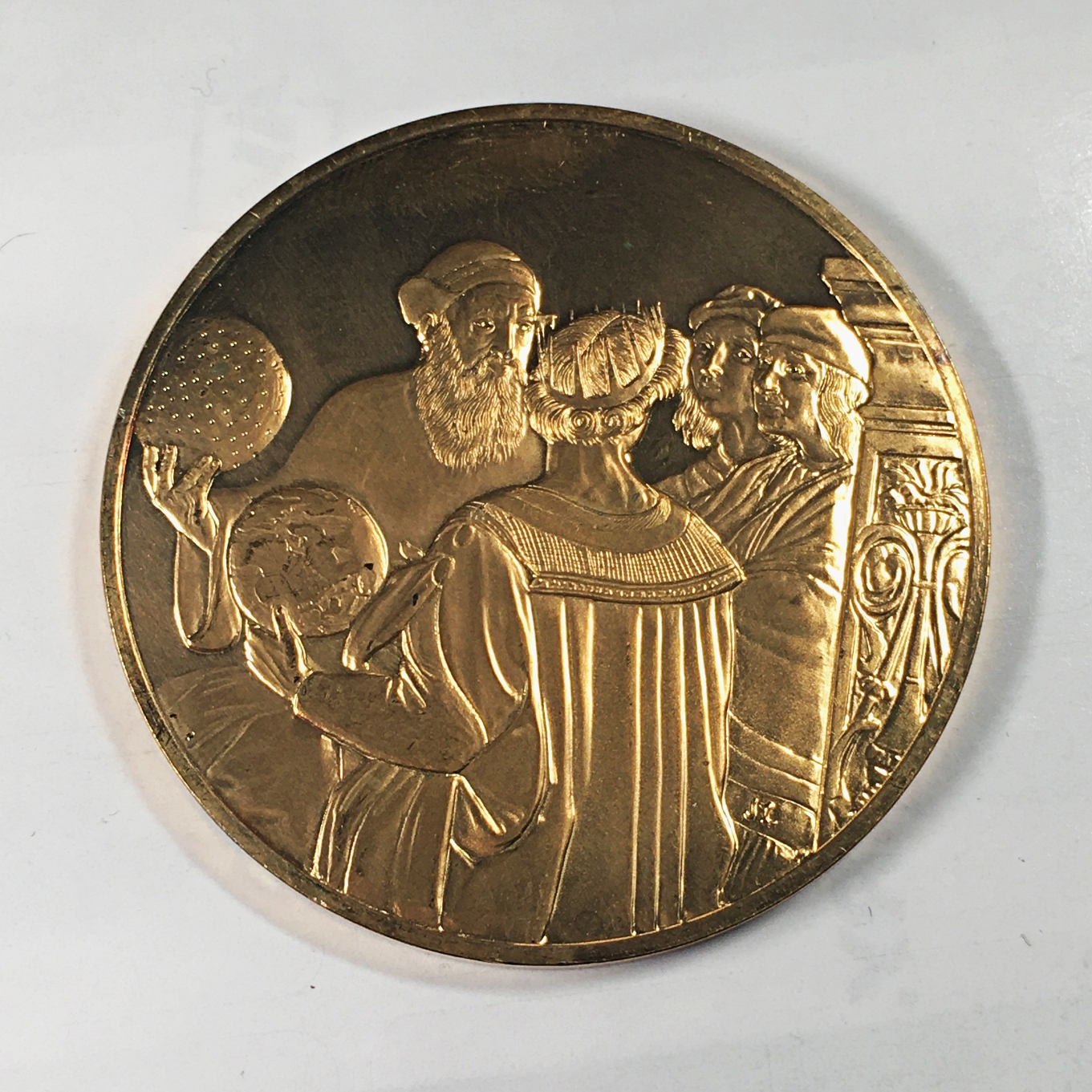 Gold Electro-plated Sterling Silver Medallion*Zoroaster Ptolemy Raphael ...