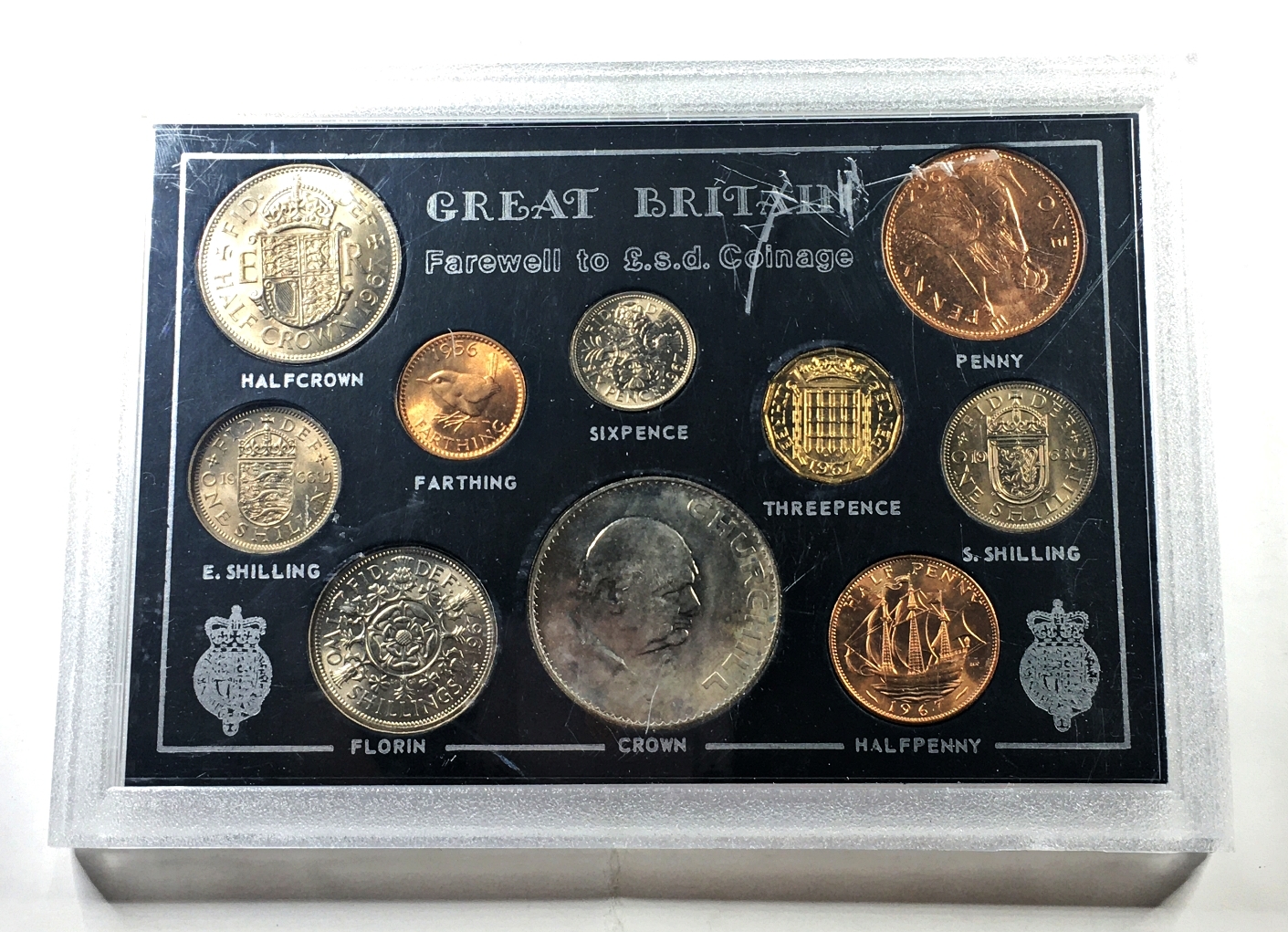 Great Britain Farewell to £.s.d. Coinage*Nine High Grade British Coins ...