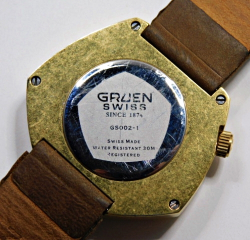Gruen Swiss 30M Water Resistant Men's Wristwatch - 69.6 Grams Total ...