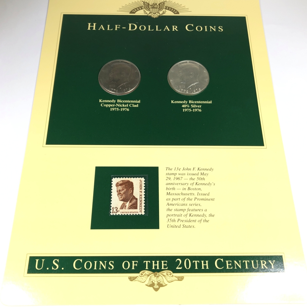 Half Dollar US Bicentennial Coins Plus 1967 Commemorative Stamp*1976-S ...