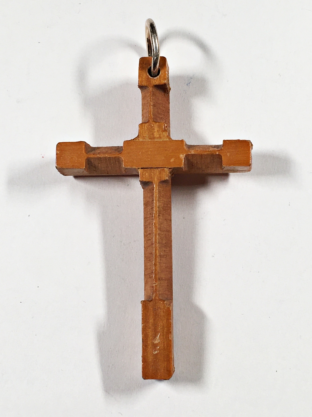 Handmade Wood Crucifix Pendant Christian Catholic | Property Room