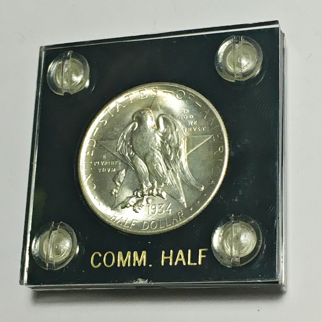 HIGH GRADE 1934 Texas Independence Centennial Silver Commemorative Half ...