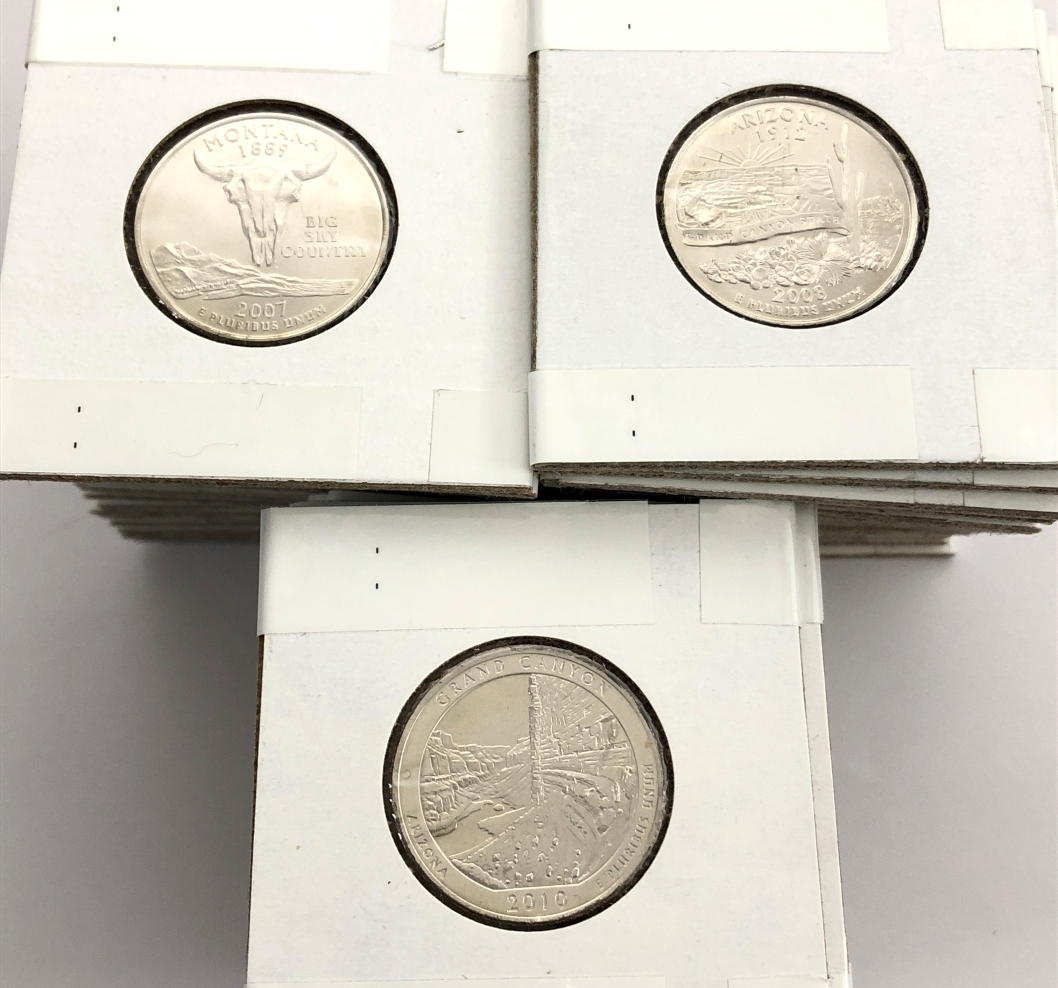 High Grade Lot of State and Territory Quarters Nicely Labeled and ...