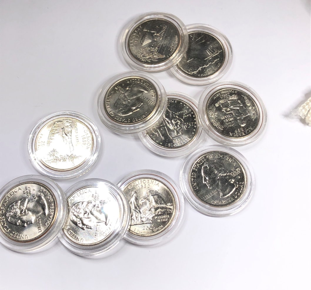High Grade Uncirculated State Quarters (10) in Mint State Condition ...