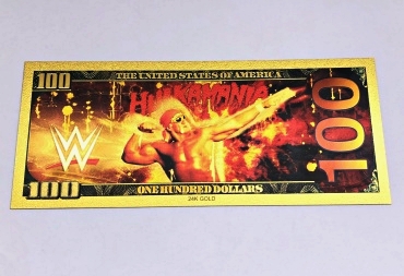 Hulk Hogan Gold Foil 100 Dollar Commemorative Banknote | Property Room