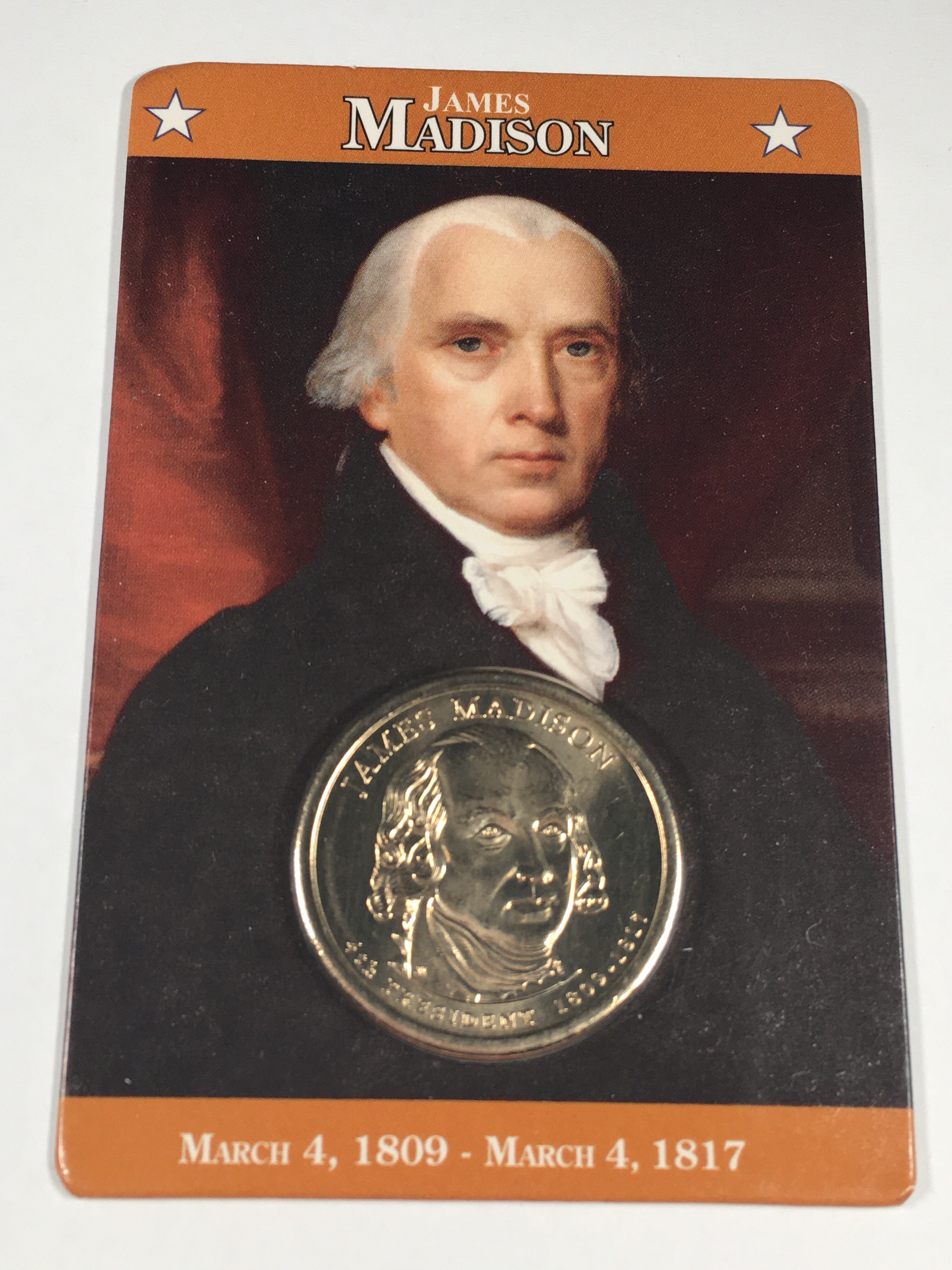 James Madison Presidential Commemorative Dollar*Brilliant Uncirculated ...