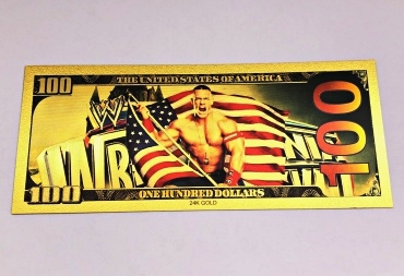 John Cena Gold Foil 100 Dollar Commemorative Banknote | Property Room