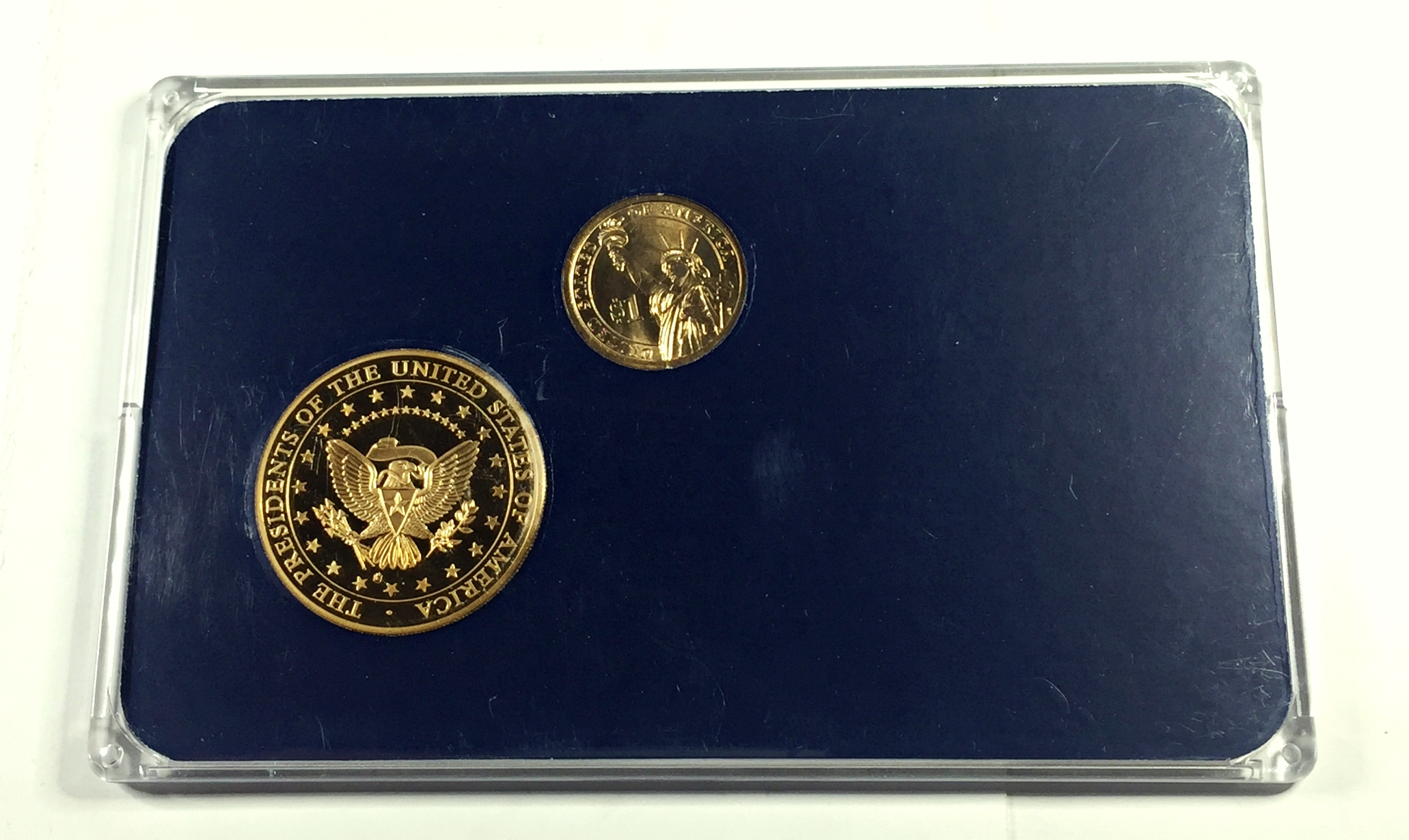 John F. Kennedy Presidential proof Set*1.5" 24K Gold Layered Proof ...