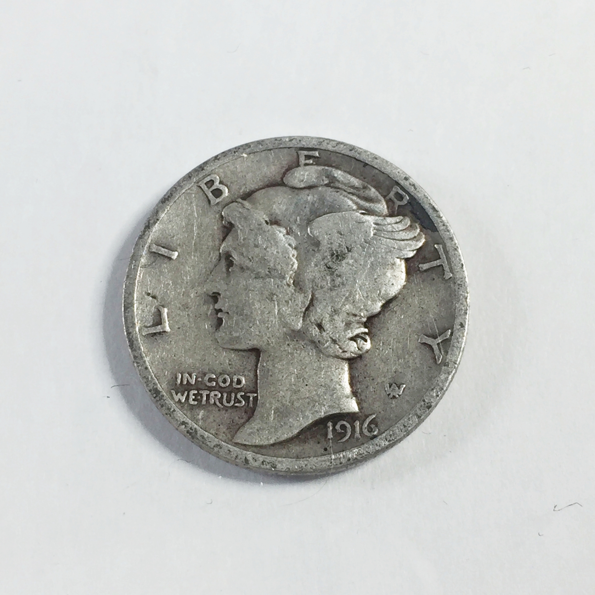 KEY DATE*1916 Silver Mercury Head Dime*First Year of Issue | Property Room