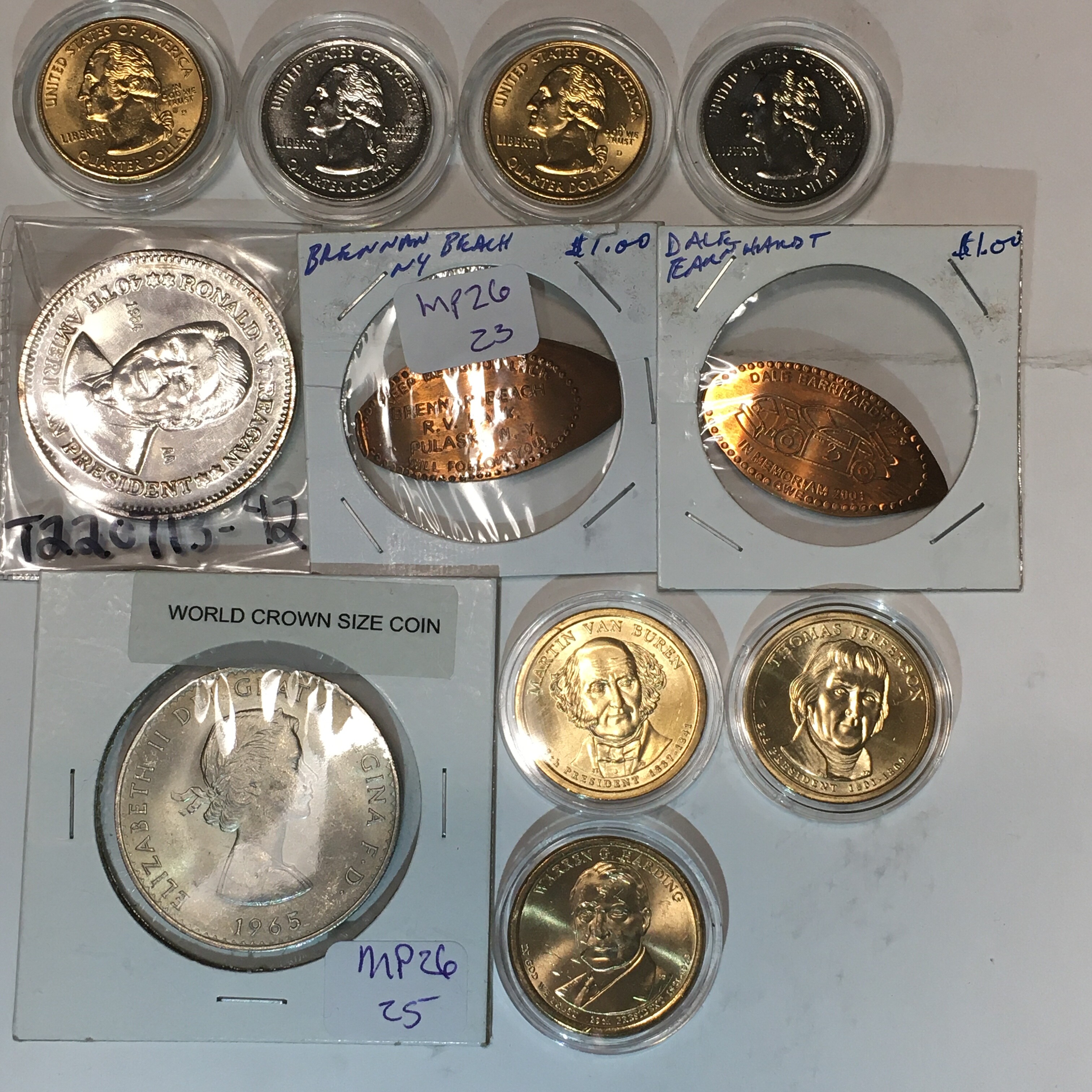 Large lot of Commemorative Quarters & Presidential Dollars*Two Pressed ...