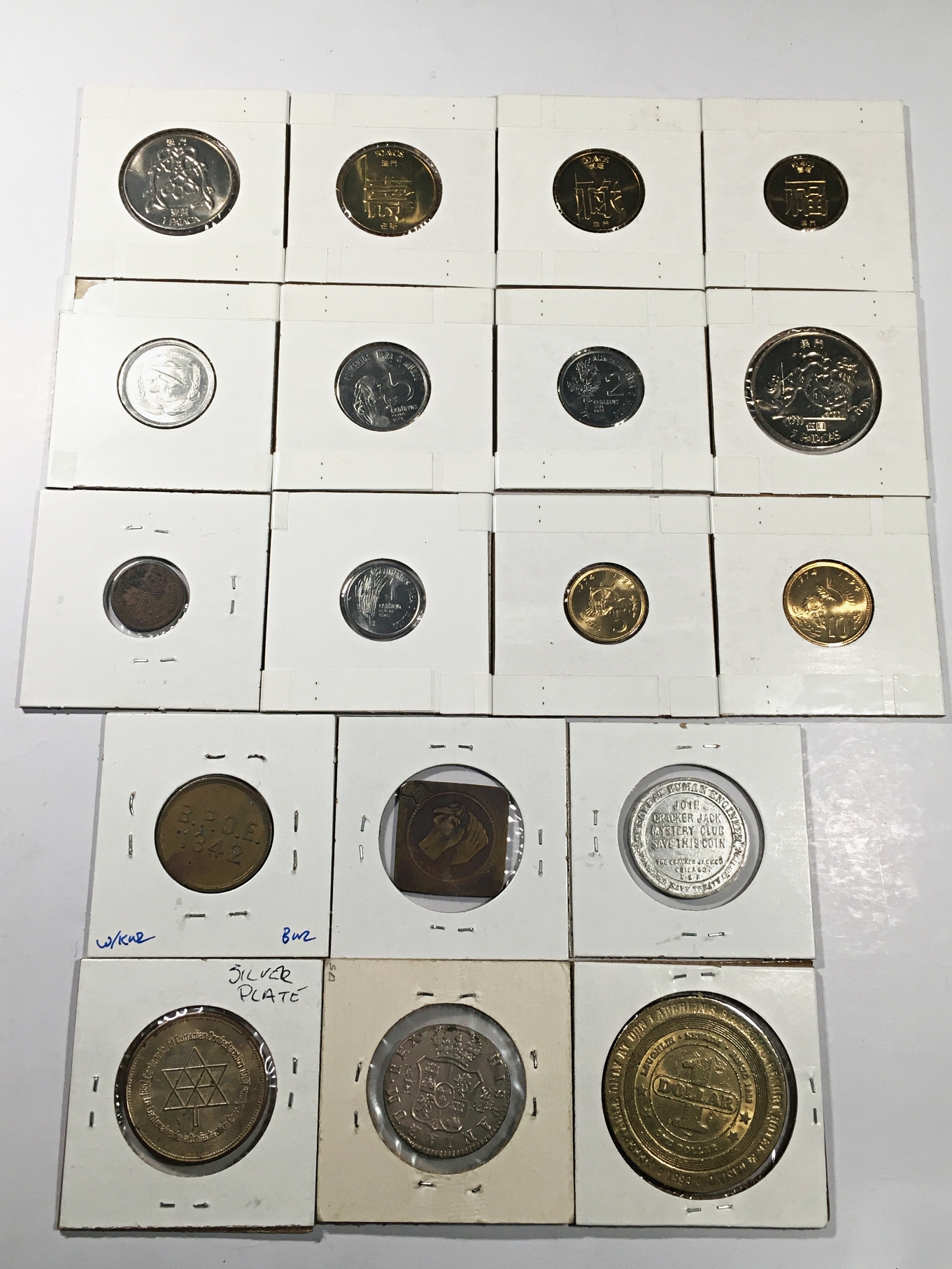 Large Lot of High Grade World Coins/Tax and Gaming Tokens*Macao, Brazil ...
