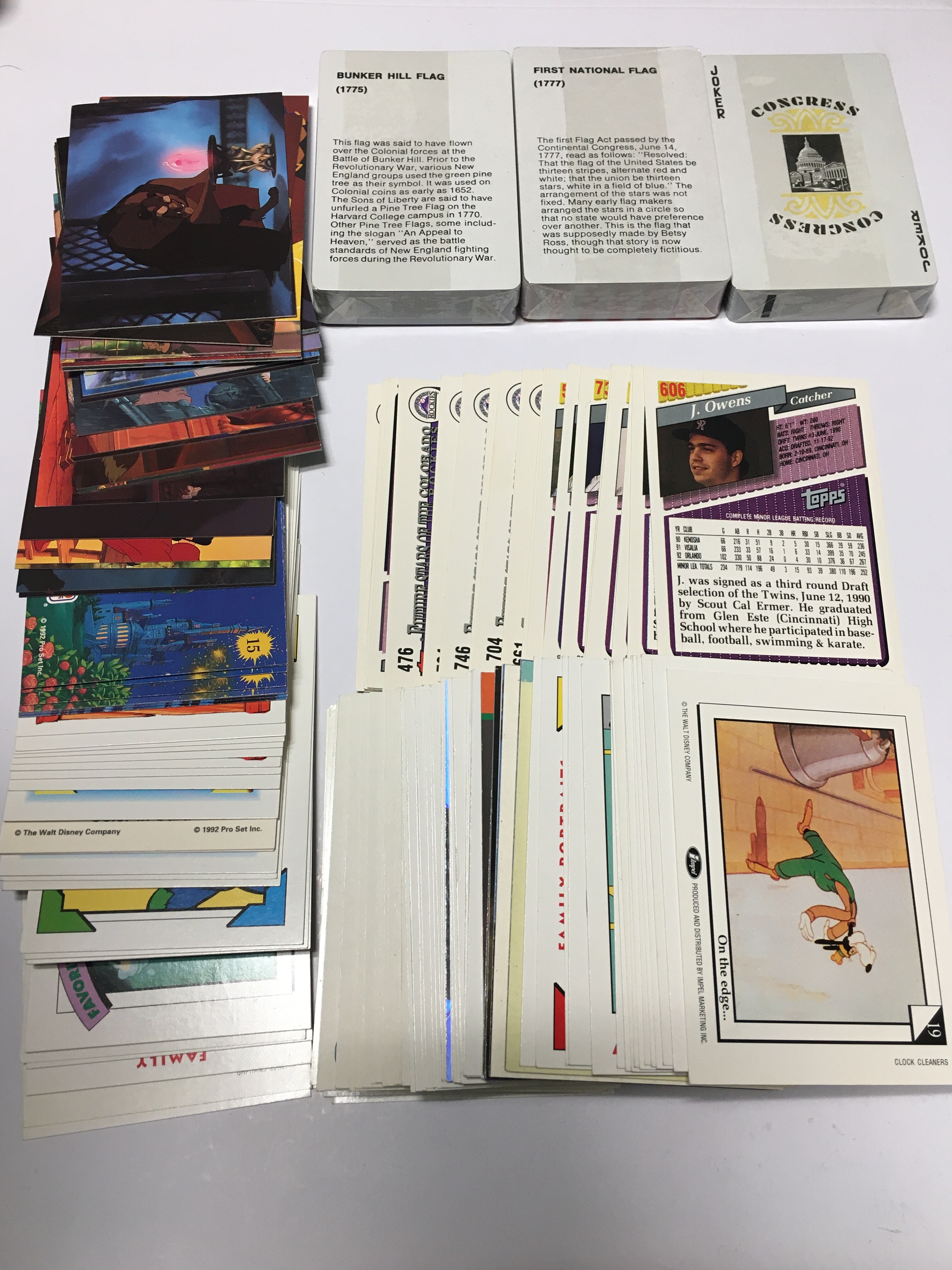 Large Lot of Playing Cards, Cartoon Trading Cards and Sports Trading ...