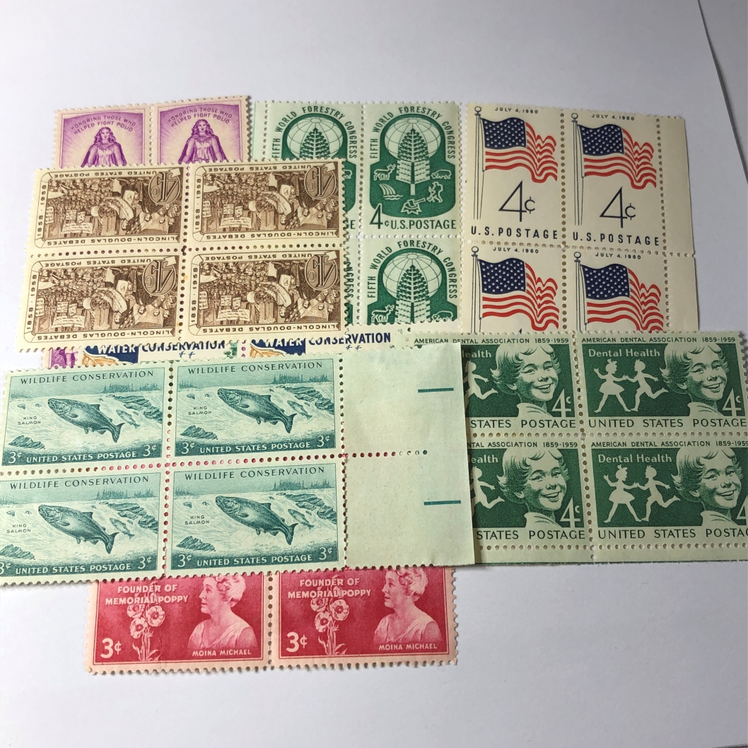 Large Lot of Vintage 3c and 4c US Stamps*In Original Postal Cellophane ...