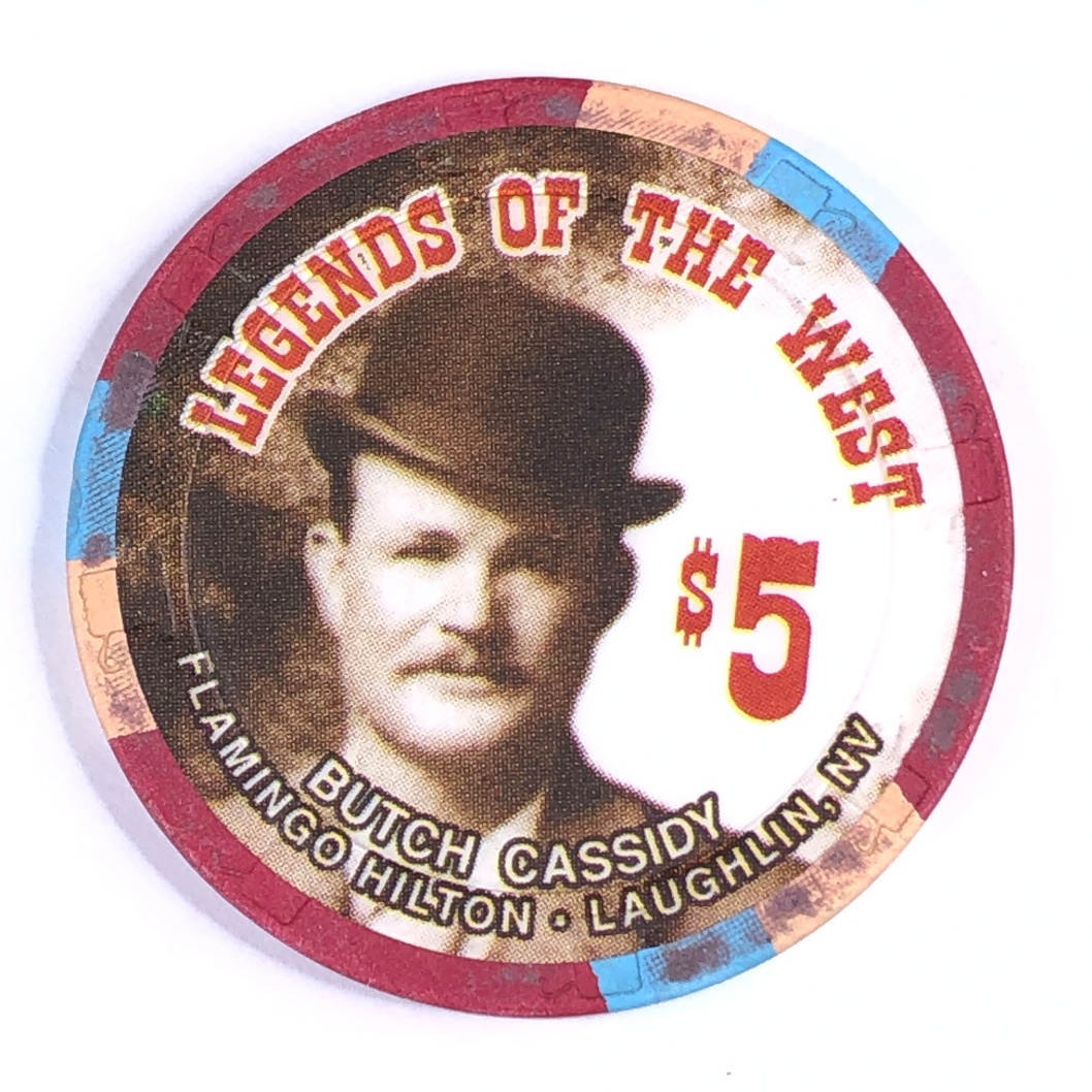 Limited 1996 Edition Legends of the West $5 Gaming Token*Butch Cassidy ...